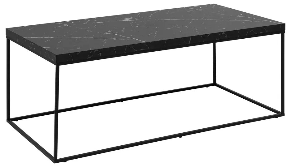 Konferenční stolek Barossa 110 cm černý mramor/černý