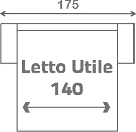 Pohovka TAVOLA MINI s rozkladem na každodenní spaní, modrá (penelope 27), 140