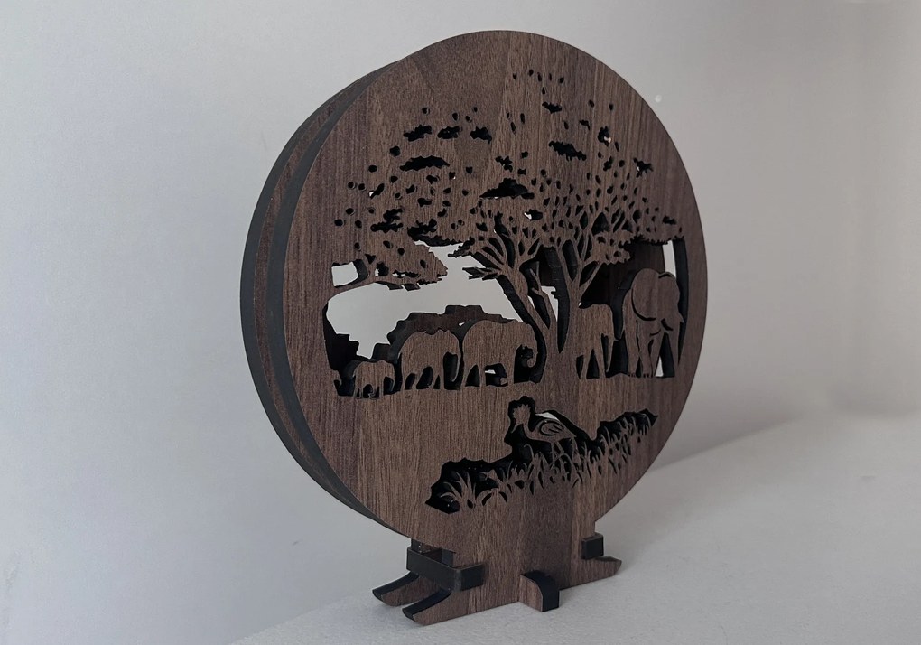 Li-Go "Sloni" lampa 20x22 cm provedení povrchu: ořech