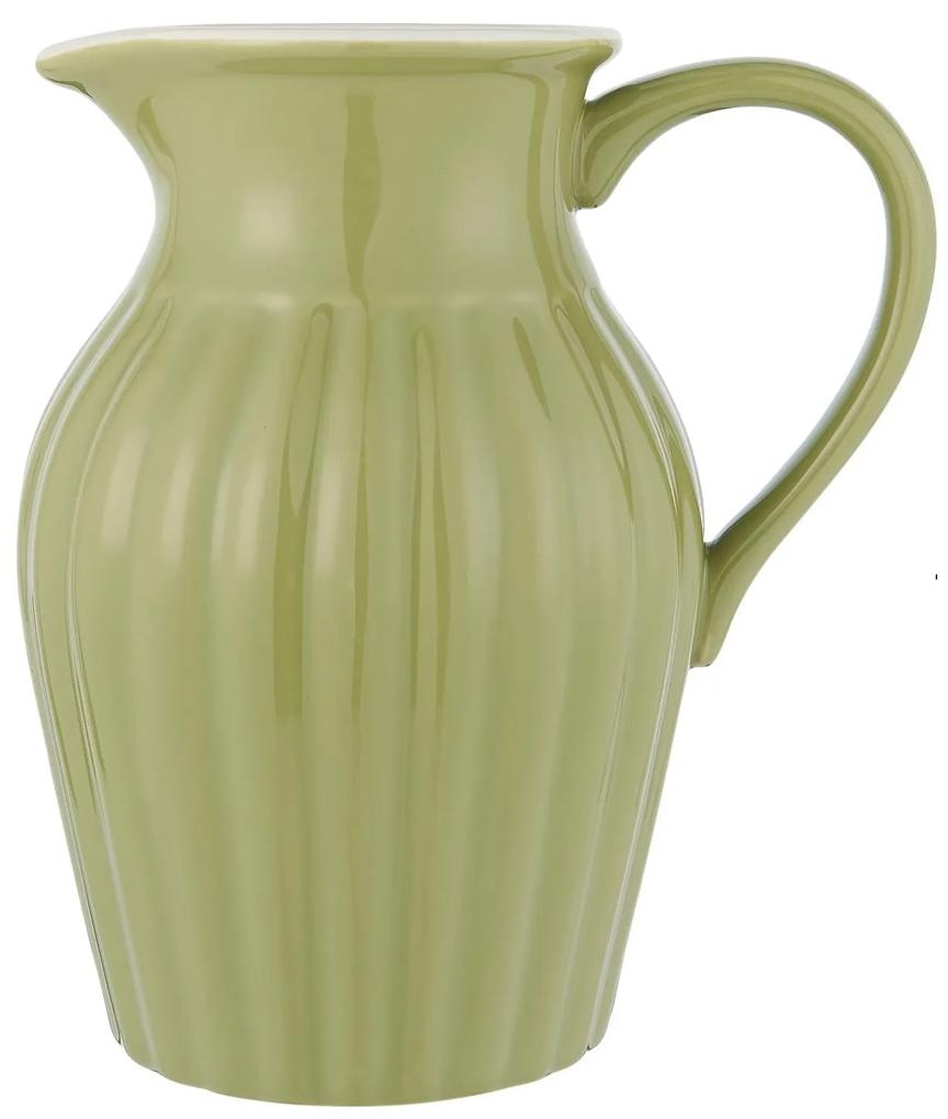 IB LAURSEN Džbán Mynte Herbal Green 1,7 l, zelená barva, keramika