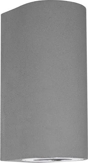 NV 9790522 Venkovní nástěnné svítidlo LIDO šedý beton skleněný difuzor GU10 2x7W IP65 100-240V bez žárovky světlo nahoru a dolů - NOVA LUCE