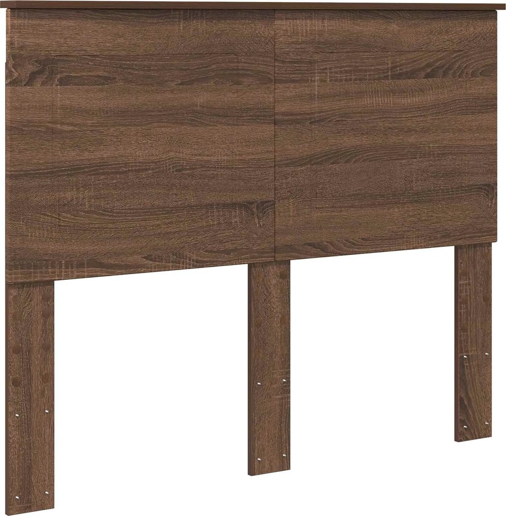 Rám postele s čelo Hnědý dub 120 x 190 cm Masivní borové dřevo 3409378