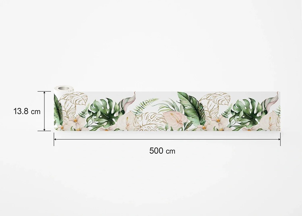 Samolepící bordura na zeď Botanika | 5 m x 13.8 cm | DWB8287
