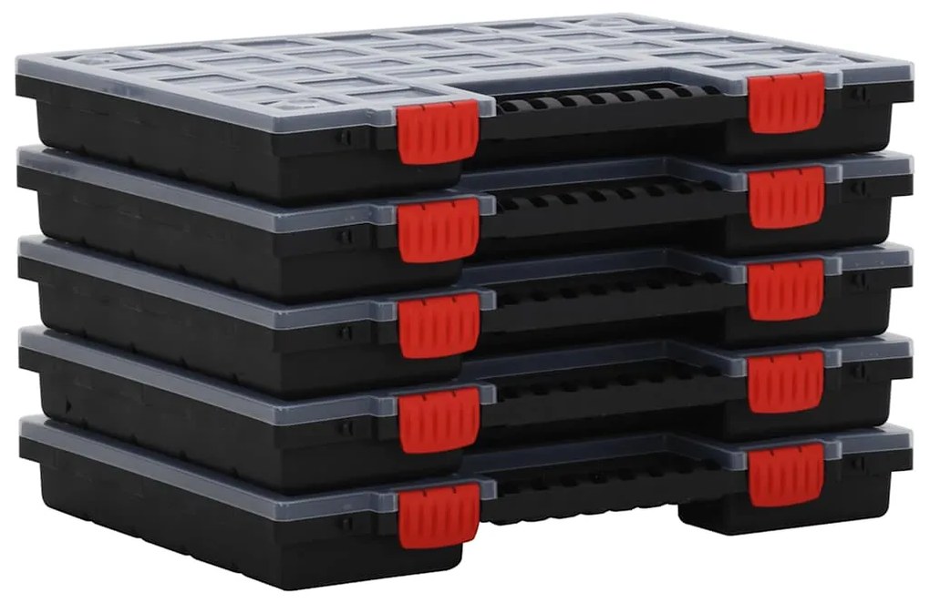 Organizéry na součástky 5 ks 40 x 30 x 5 cm polypropylen 152096