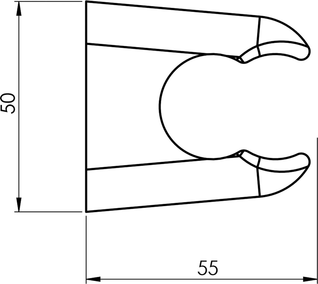Aqualine Dabl BE1001 držák sprchy chrom