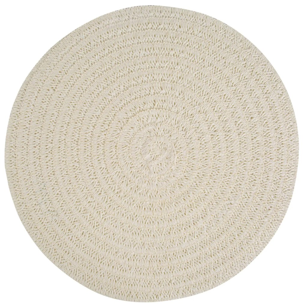 SADA 6KS PROSTÍRÁNÍ NA STŮL BOHO 9 (FI) 38 CM KRÉMOVÁ