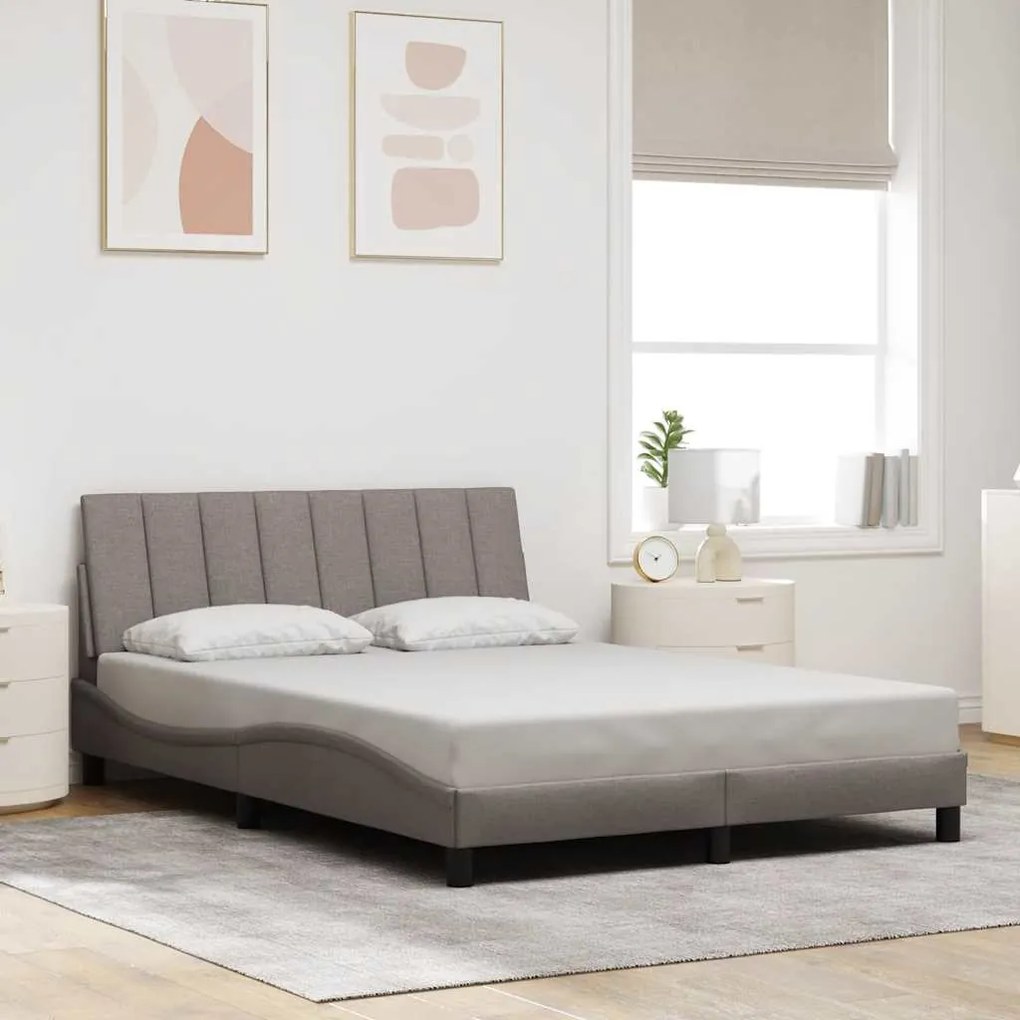 Rám postele bez matrace Hanko taupe 140 x 190 cm textil 3310388