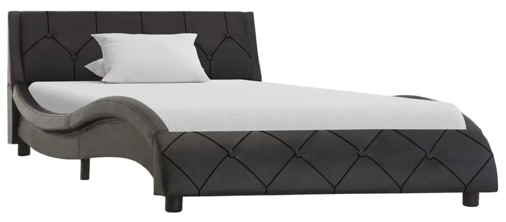 285630 vidaXL Rám postele černý umělá kůže 90 x 200 cm