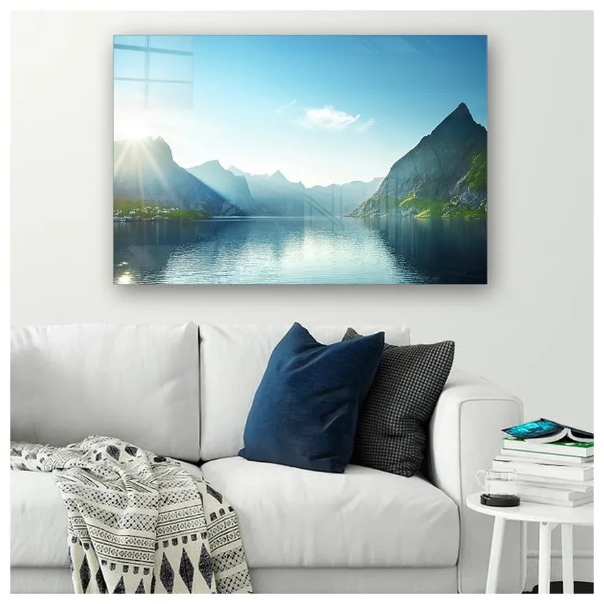 Skleněný obraz 100x70 cm Fjord – Wallity