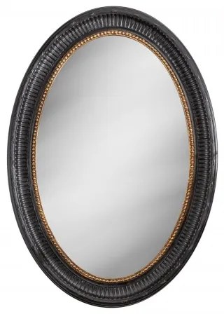 Černé nástěnné zrcadlo Venice 135 cm
