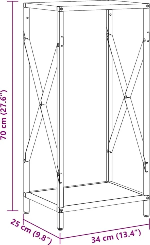vidaXL Stojan na palivové dřevo Ocel válcovaná za studena [864321] Barva: antracitová