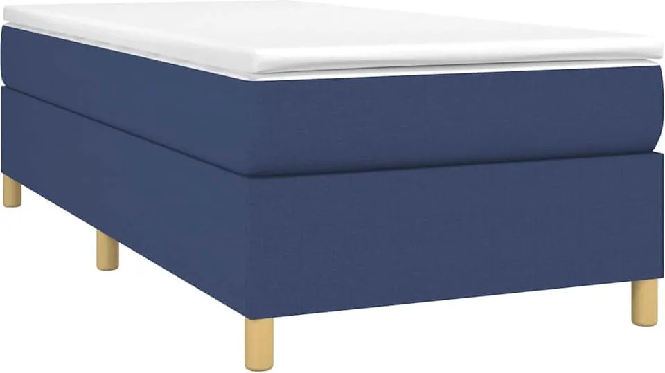 Rám postele s boxspringem modrá 90x200 cm textil 3120935
