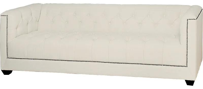 ARTELORE Sofa MOORE bílé s cvoky 220 x 86 x 72 cm