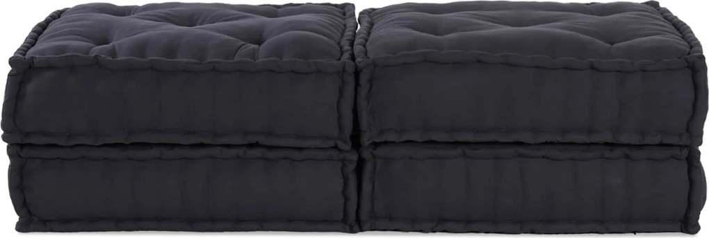 Modulová pohovka 2 ks Textil Antracitová 140 x 70 x 36 cm 3315070