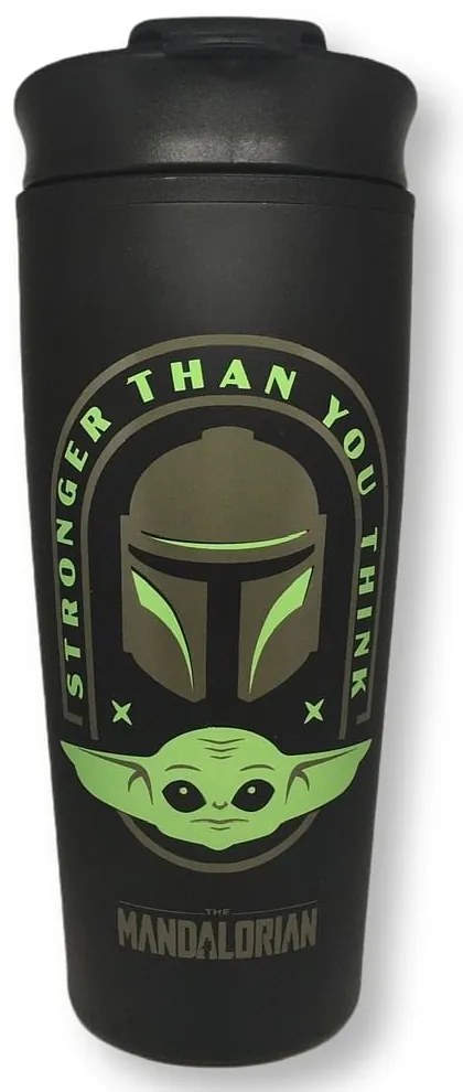 Cestovní hrnek Star Wars: Mandalorian - Stronger Than You Think