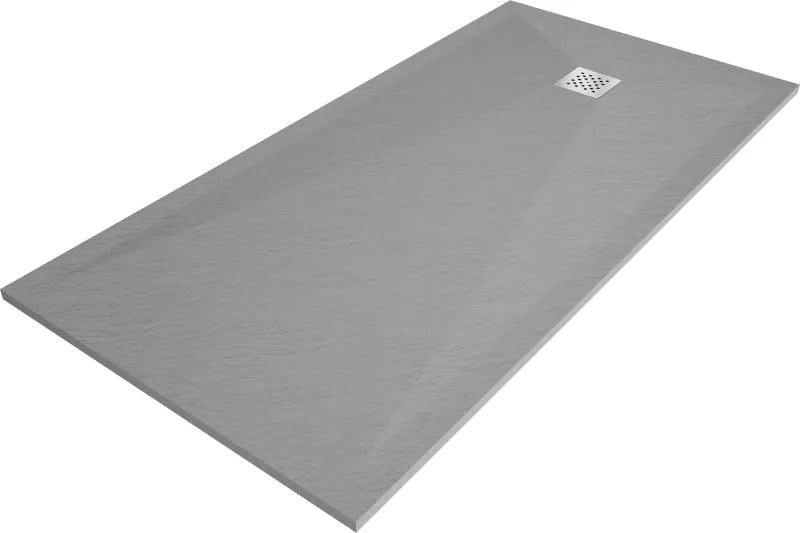 Mexen Stone+, obdélníková vanička z minerálního kompozitu 160 x 100 cm, šedá-betonová, 44611016