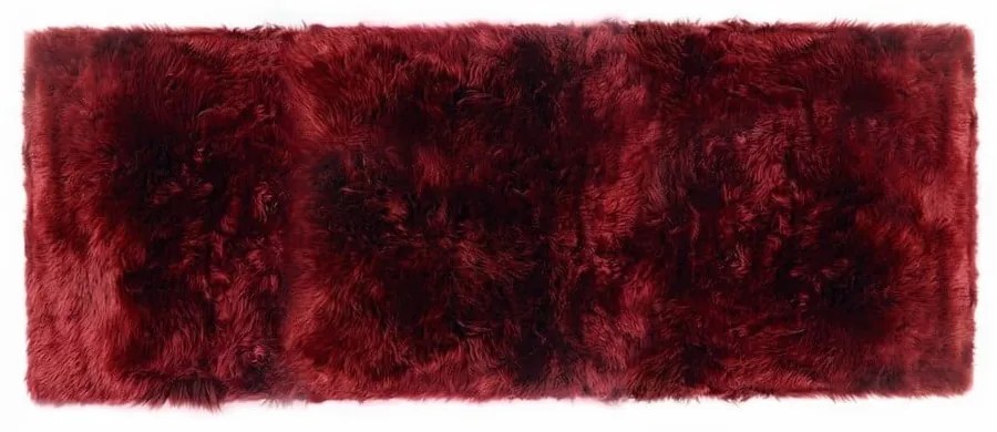Červený koberec z ovčí vlny Royal Dream Zealand Long, 70 x 190 cm