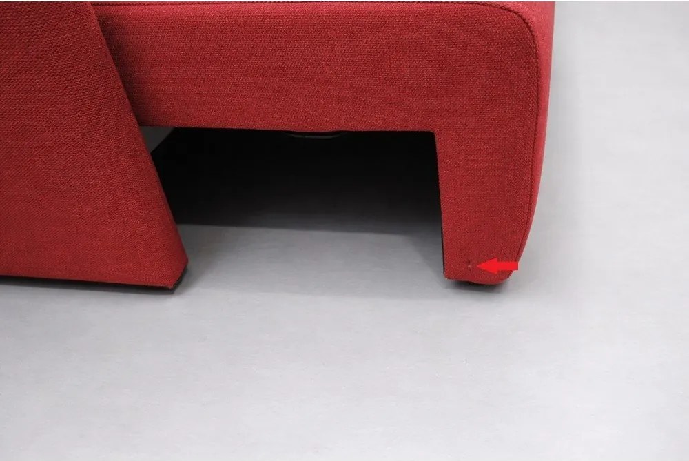 Vínová rozkládací/s úložným prostorem pohovka 211 cm Marcel - II. jakost – Bobochic Paris