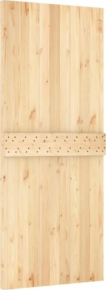 vidaXL Posuvné dveře s kováním 85 x 210 cm masivní borové dřevo [3203147]