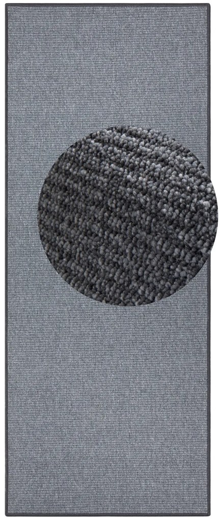 BT Carpet, Kusový koberec Bouclé 104433 Grey, 80x300, šedá, chodba / předsíň