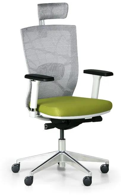 Kancelářská židle DESIGNO, bílá/zelená