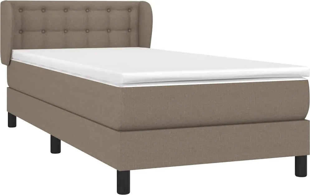 Box spring postel s matrací taupe 80x200 cm textil 3126521