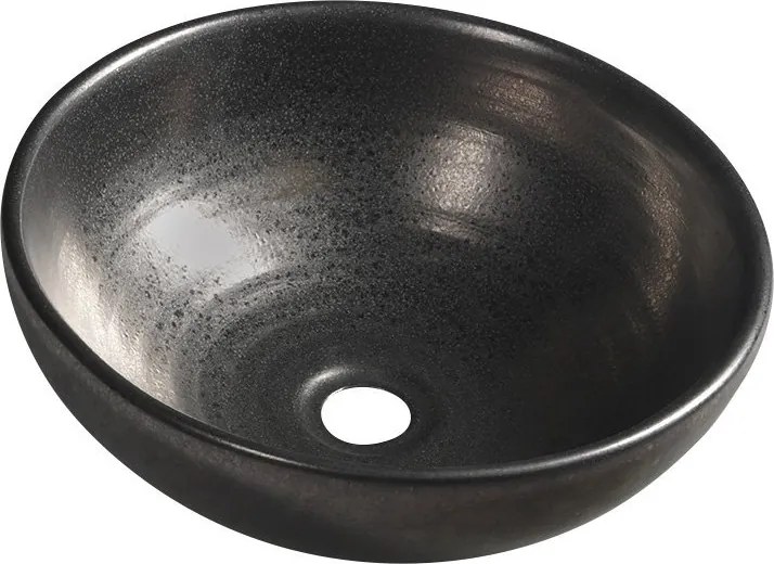 Sapho Sapho, ATTILA keramické umyvadlo, průměr 43cm, metalická měď, DK010