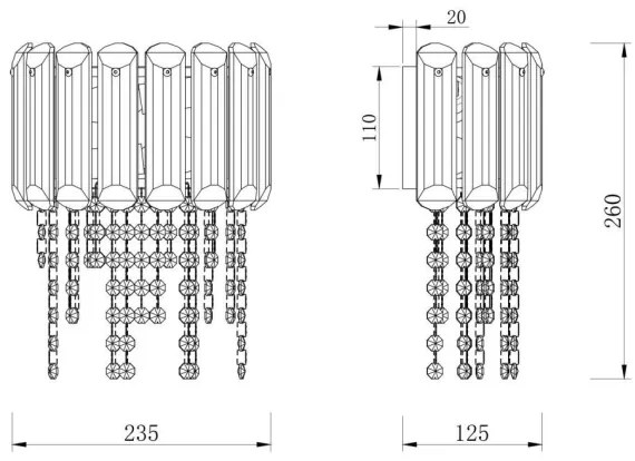 Maytoni MOD097WL-02CH - Nástěnné svítidlo HAIL 2xE14/40W/230V chrom