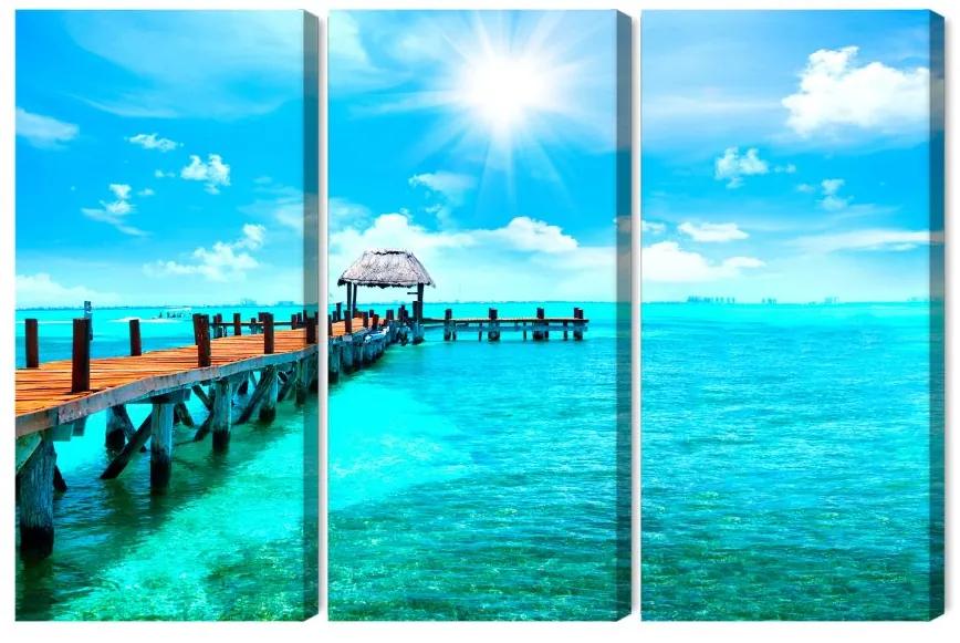Vícedílný obraz Slunečná Krajina V Karibiku Nedostatek Nedostatek Plátno Canvas 60x40