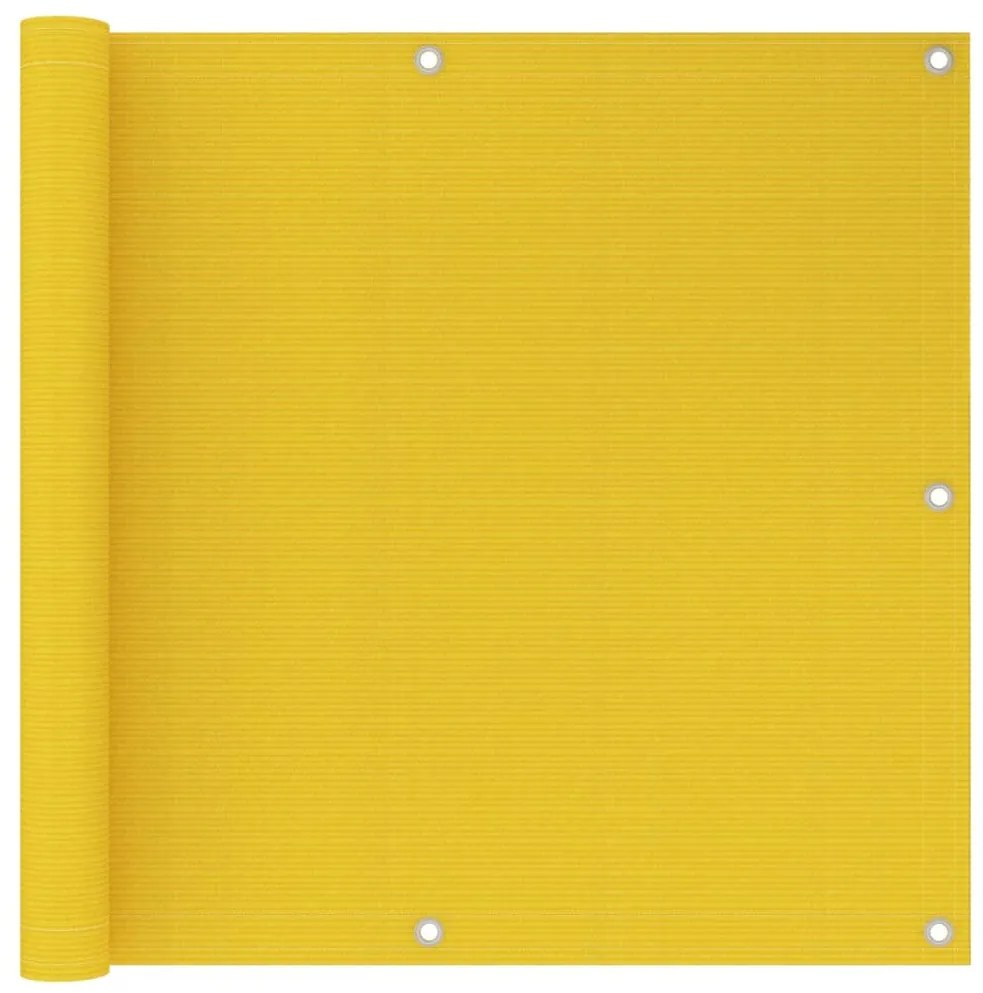 310996 vidaXL Balkonová zástěna žlutá 90 x 300 cm HDPE