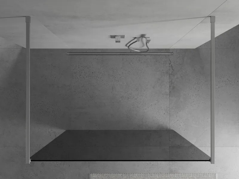 Mexen Kioto, průchozí sprchová zástěna 120 x 200 cm, 8mm šedé sklo, 2x chromová stabilizační rozpěra, 800-120-002-01-40