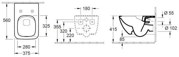 Villeroy & Boch 4611RSR1 -Záv WC s prk SoftClose VENTICELLO keramika/bílá