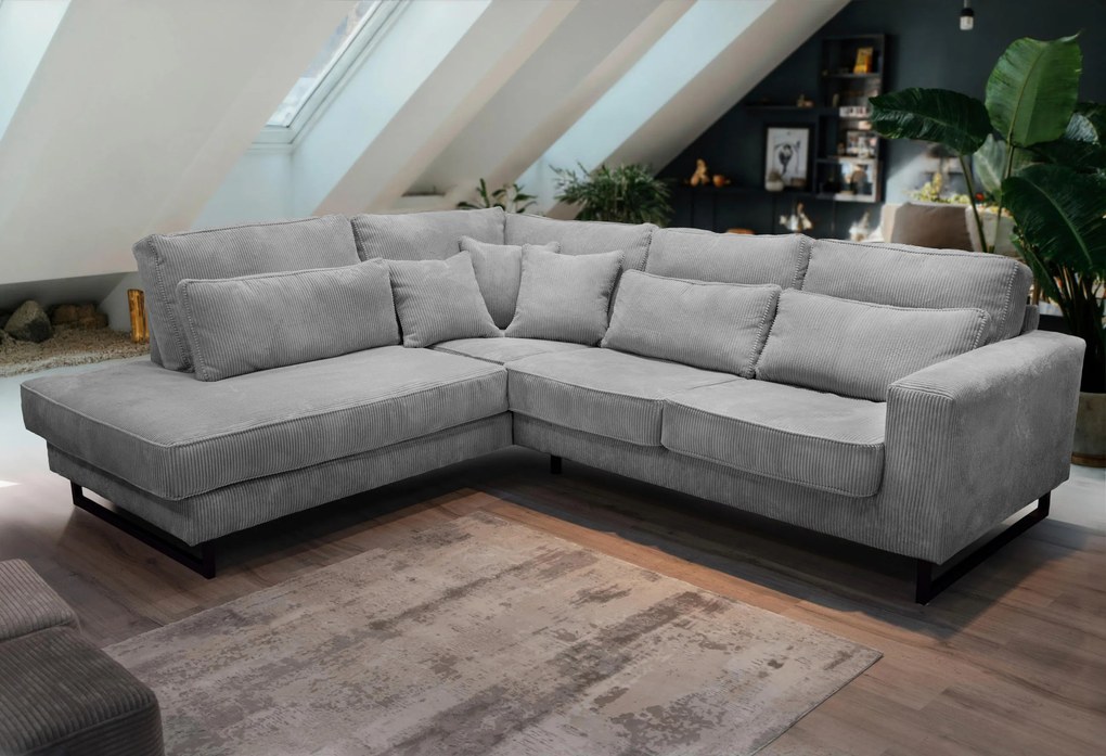 XXXLutz ROHOVÁ SEDAČKA, textil, kompozitní dřevo, světle šedá MID.YOU - Sedací soupravy - 000694010005