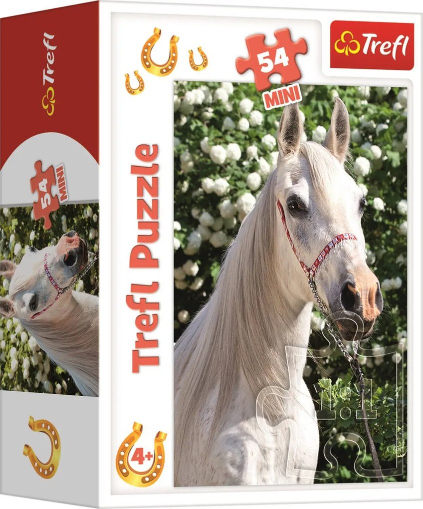 TREFL PUZZLE Koně foto mini 20x13cm skládačka 54 dílků 4 druhy tr54193