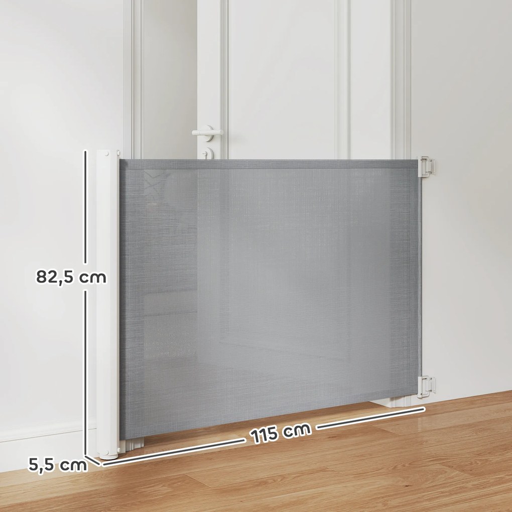 Bezpečnostní branka do dveří PawHut pro psy, bezpečnostní zábrana, výsuvná, 115Lx82,5Hcm| Aosom