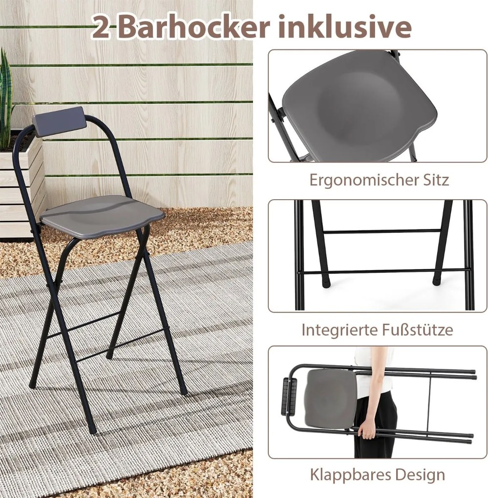 Costway Grilovací pavilon odolný vůči povětrnostním vlivům s barem a2Zahradní