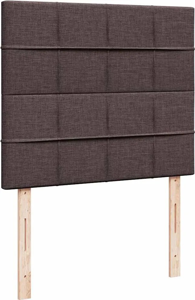Box spring postel s matrací tmavě hnědá 120x200 cm textil 3292026