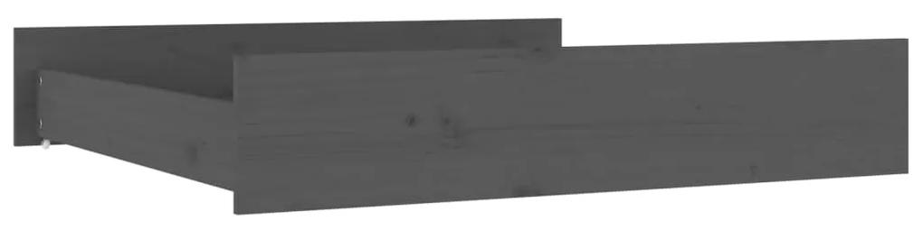 Zásuvky pod postel 2 ks šedé masivní borové dřevo - Default Title