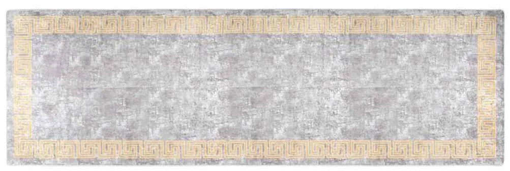 Koberec pratelný 80 x 300 cm šedý 337935