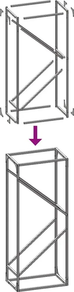 vidaXL Stojan na palivové dřevo Ocel válcovaná za studena [864331] Barva: Olivově zelená