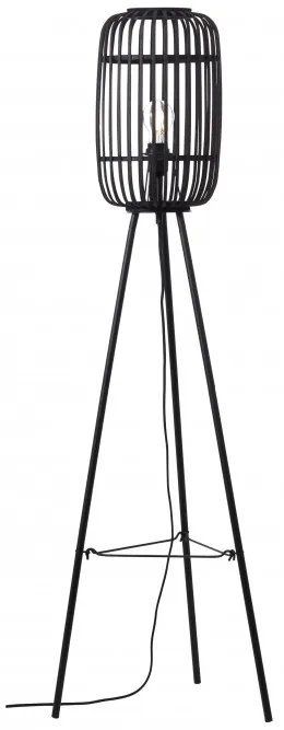 Brilliant 94977/76 Stojanová lampa WOODROW tmavý ratan