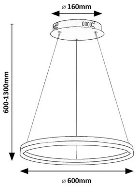 Rabalux 72301 - LED Lustr na lanku ISAURE LED/35W/230V