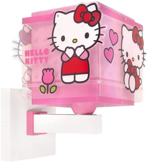 Dalber 73269 - Dětská nástěnná lampa HELLO KITTY 1xE27/15W/230V růžová
