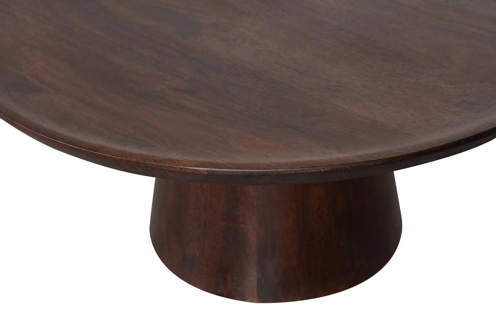 Konferenční stolek godo ø 90 cm hnědý MUZZA