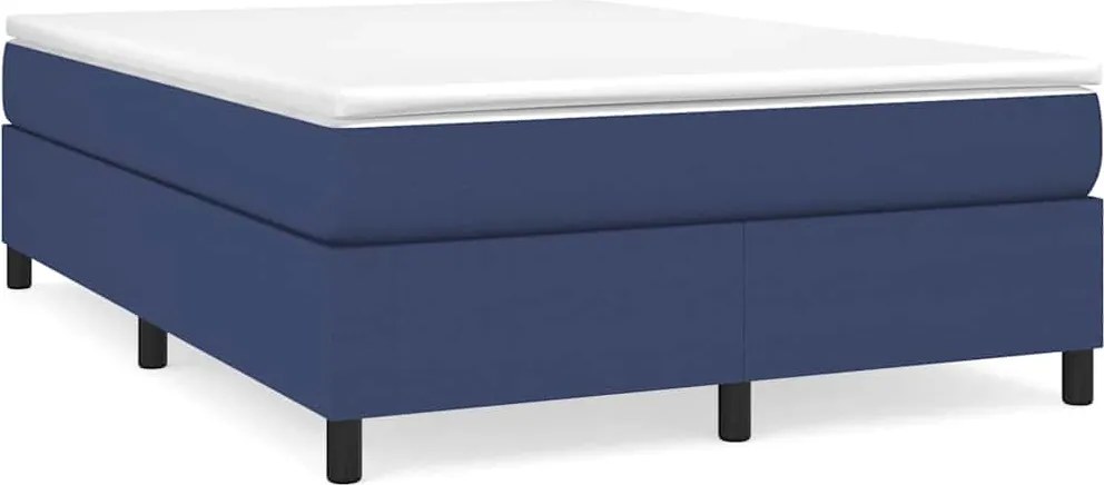 Box spring postel s matrací modrá 140x200 cm textil 3144429