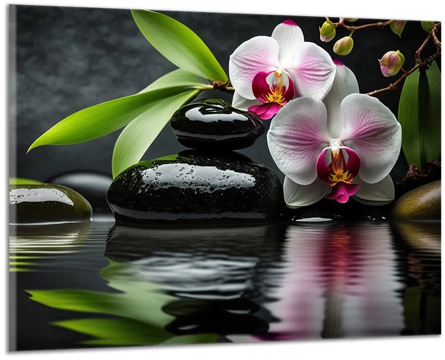 Obraz na plátně Orchidej a zen kameny 3354AX Biano.cz