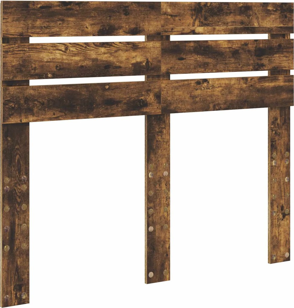 Rám postele s čelo Kouřový dub 135 x 190 cm Inženýrské dřevo 3411512