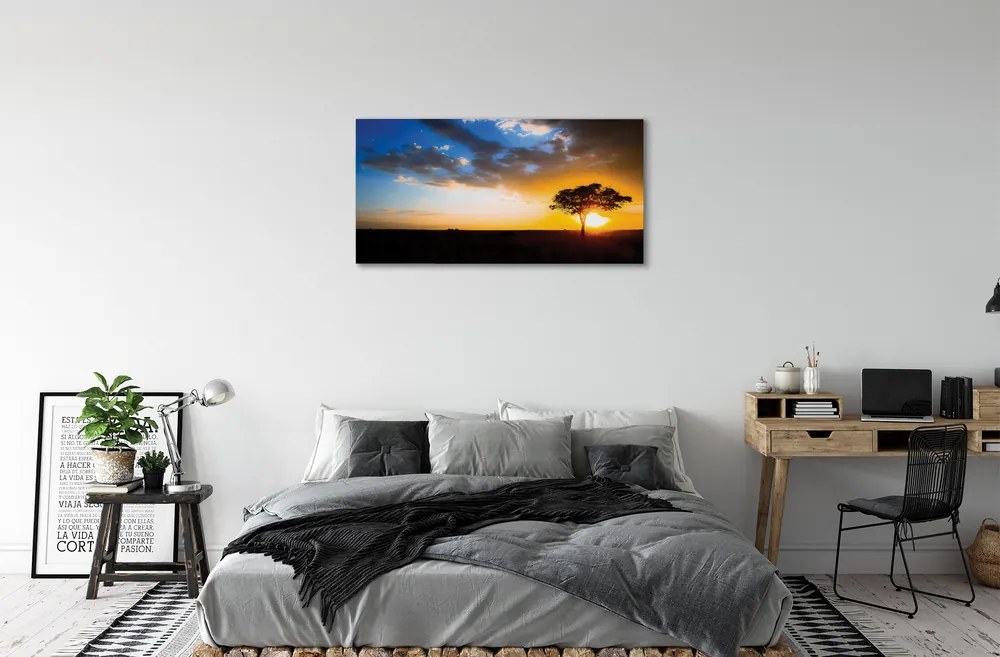 Obrazy na plátně mraky strom 100x50 cm