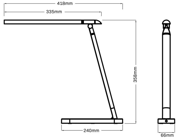 LED Stmívatelná dotyková stolní lampa MADERA LED/7W/230V bílá