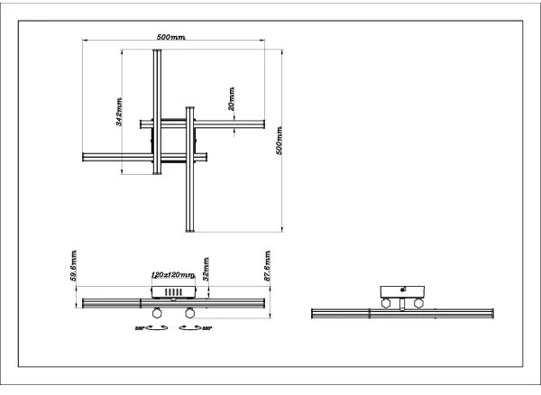 Globo 67346-24 - LED Stropní svítidlo KIRINA LED/24W/230V 4000K matný chrom